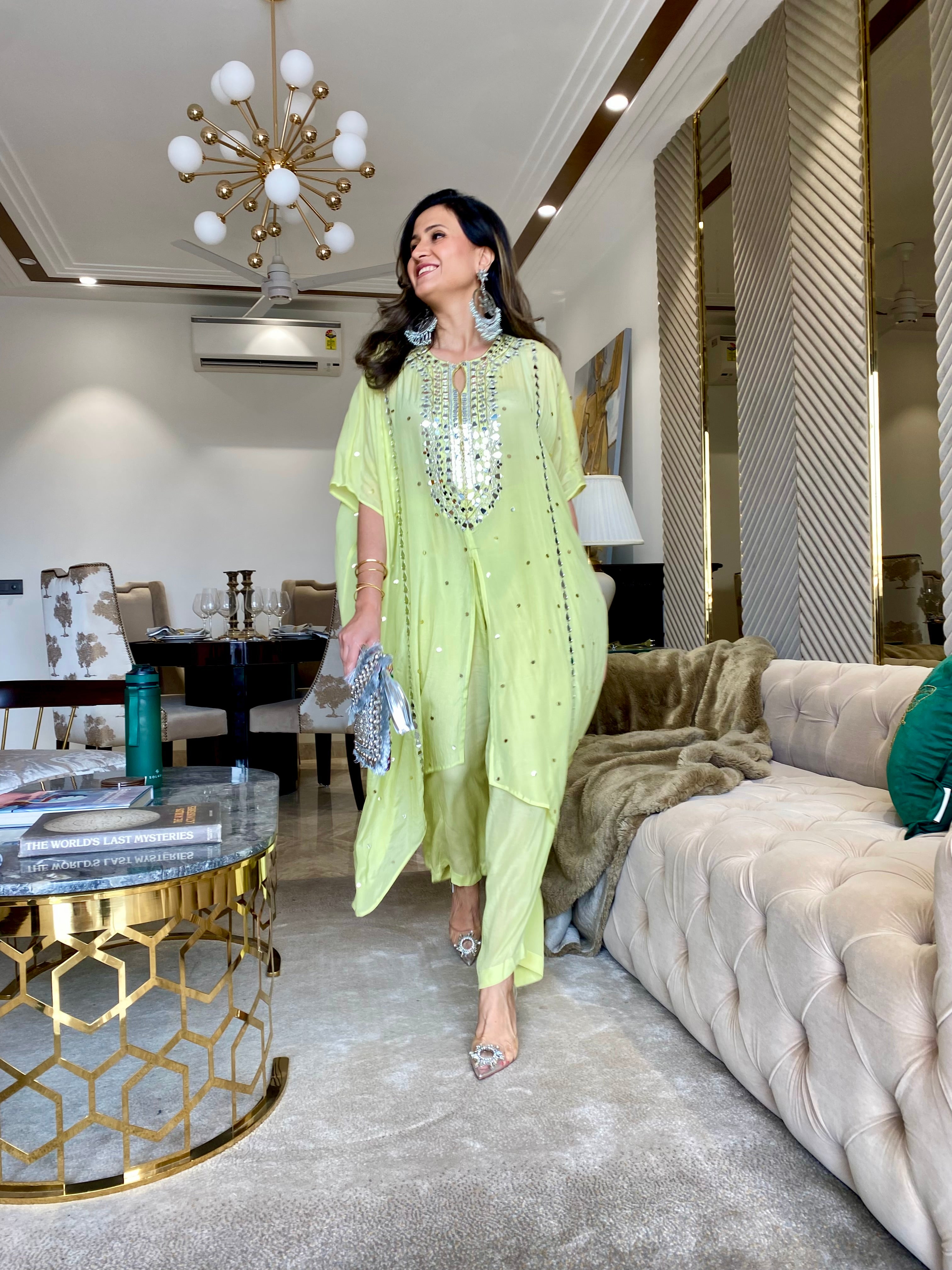 TARANA - Pastel Green Mitali Edit – Sajeda Lehry Design Studio